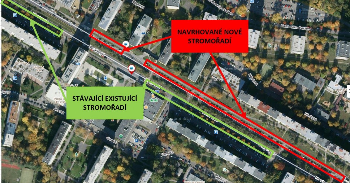 Nové stromořadí - Novodvorská ulice | Městská část Praha 4